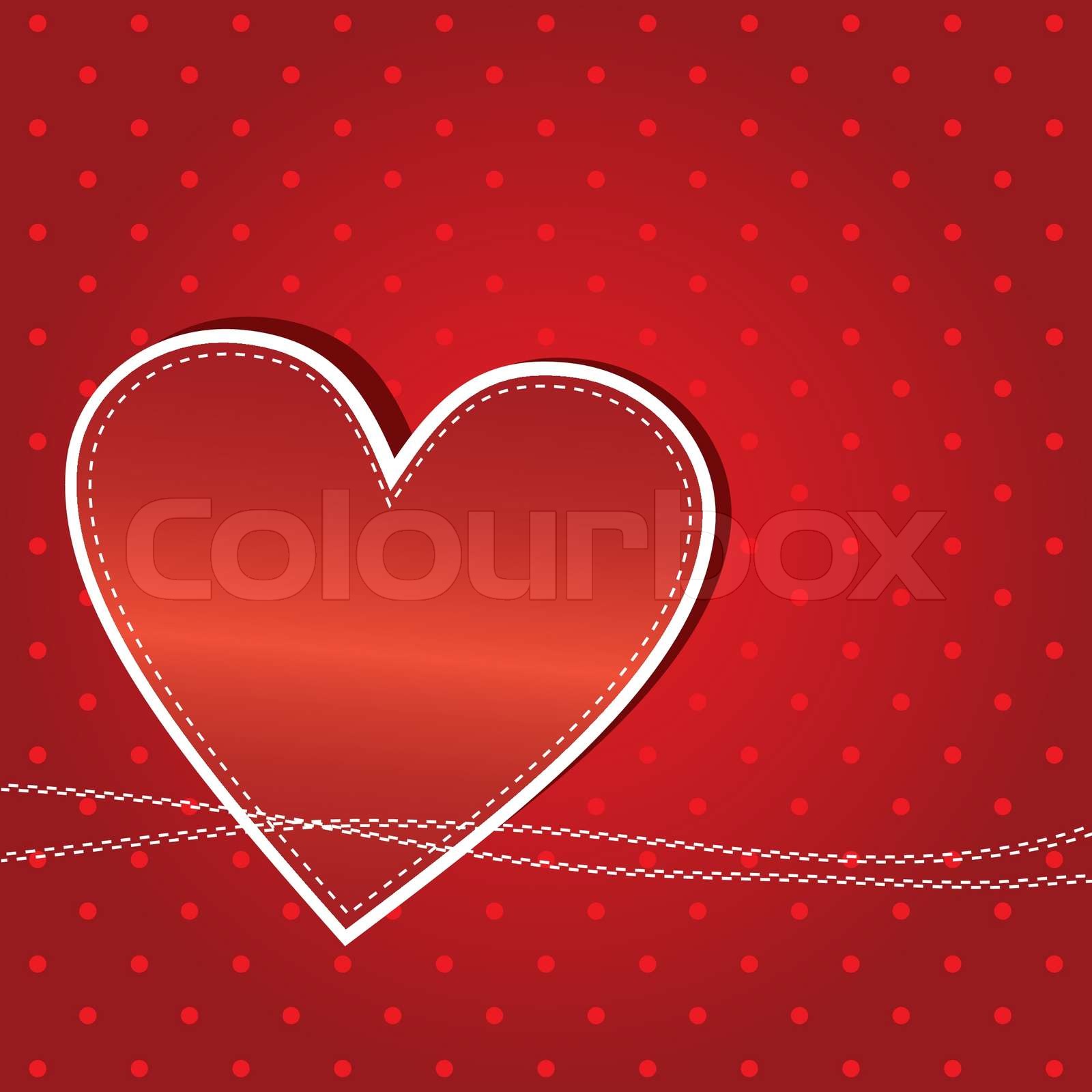 Skabelon hjerte lykønskningskort , vektor illustration | Stock vektor ...