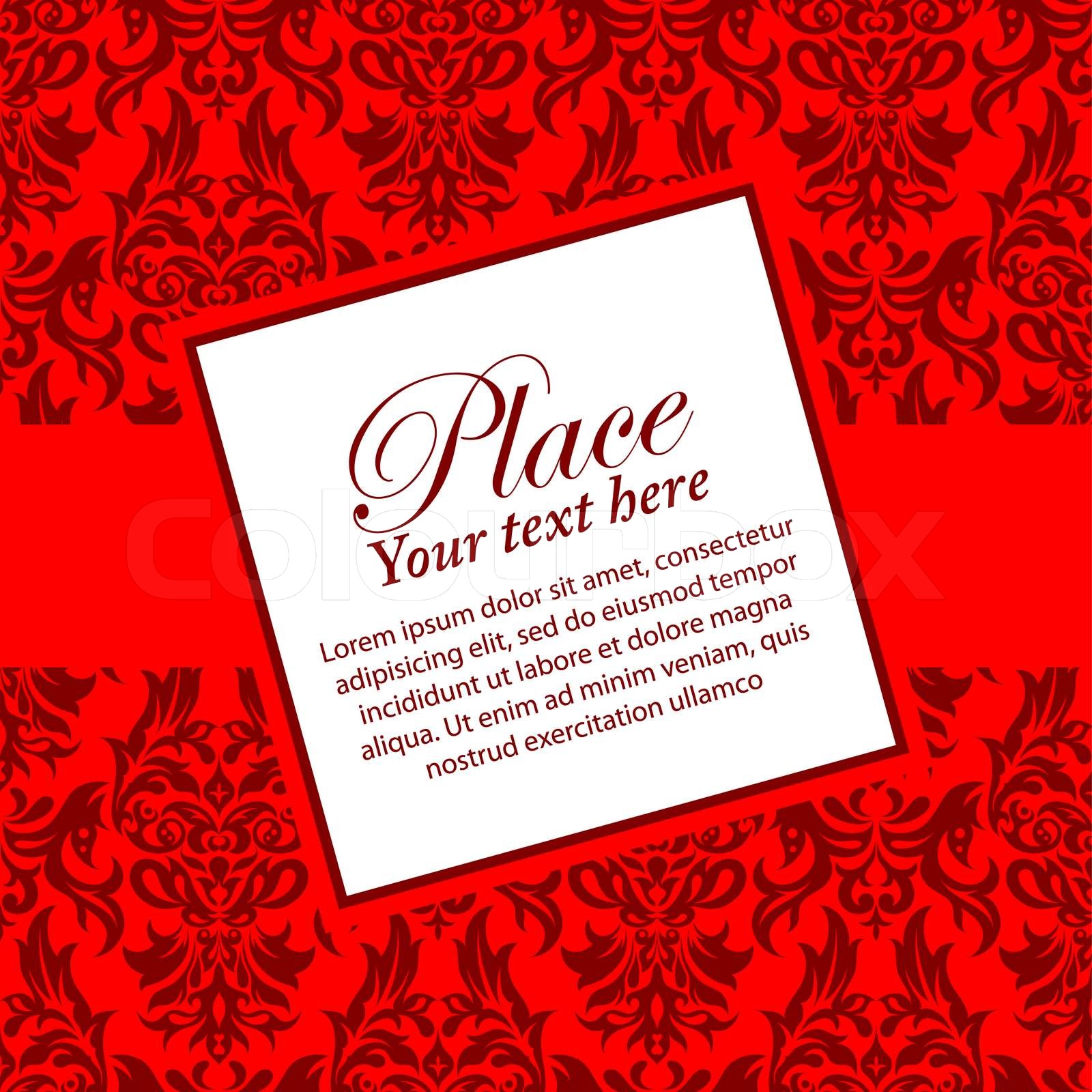 Decorative Floral Background with Frame for Text | Stock image | Colourbox