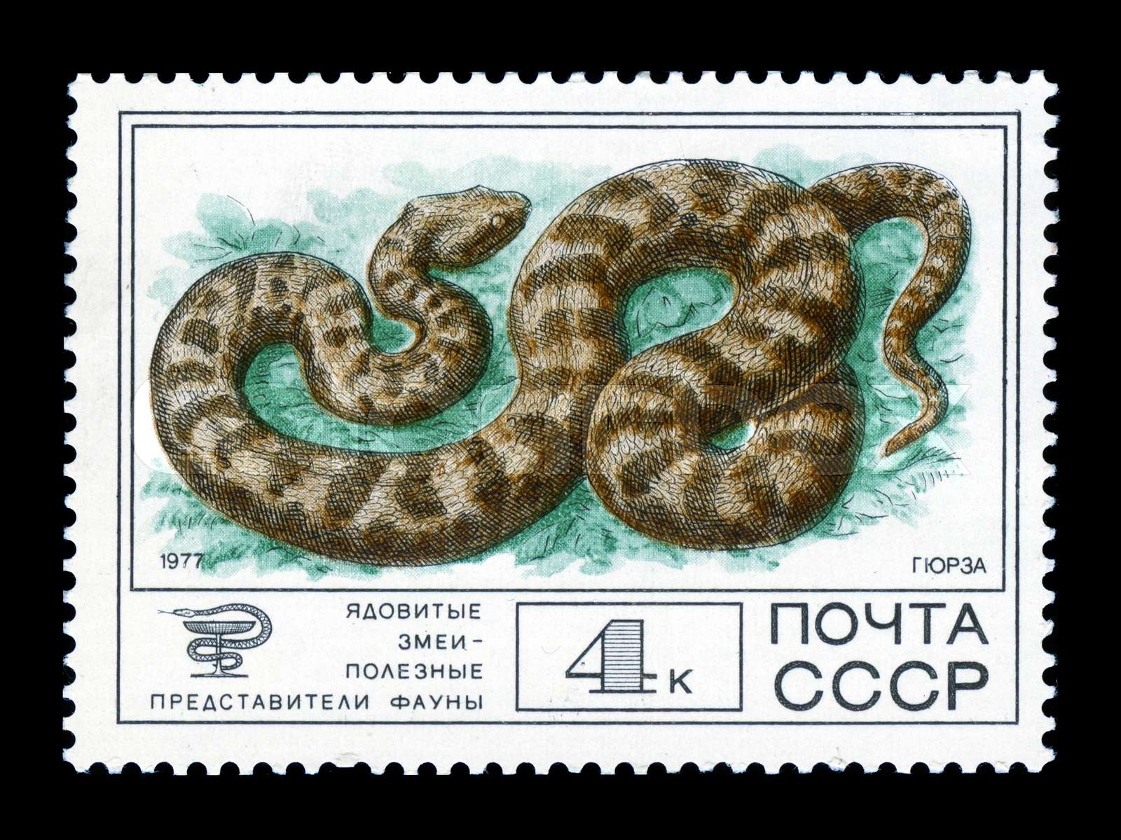 UKRAINE - CIRCA 1977: A Stamp sheet printed in USSR shows Gyurza ...