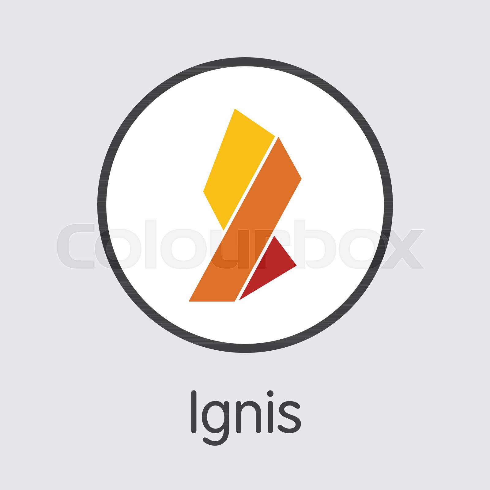 Ignis Virtual Currency - Vector Web Icon. | Stock vector | Colourbox