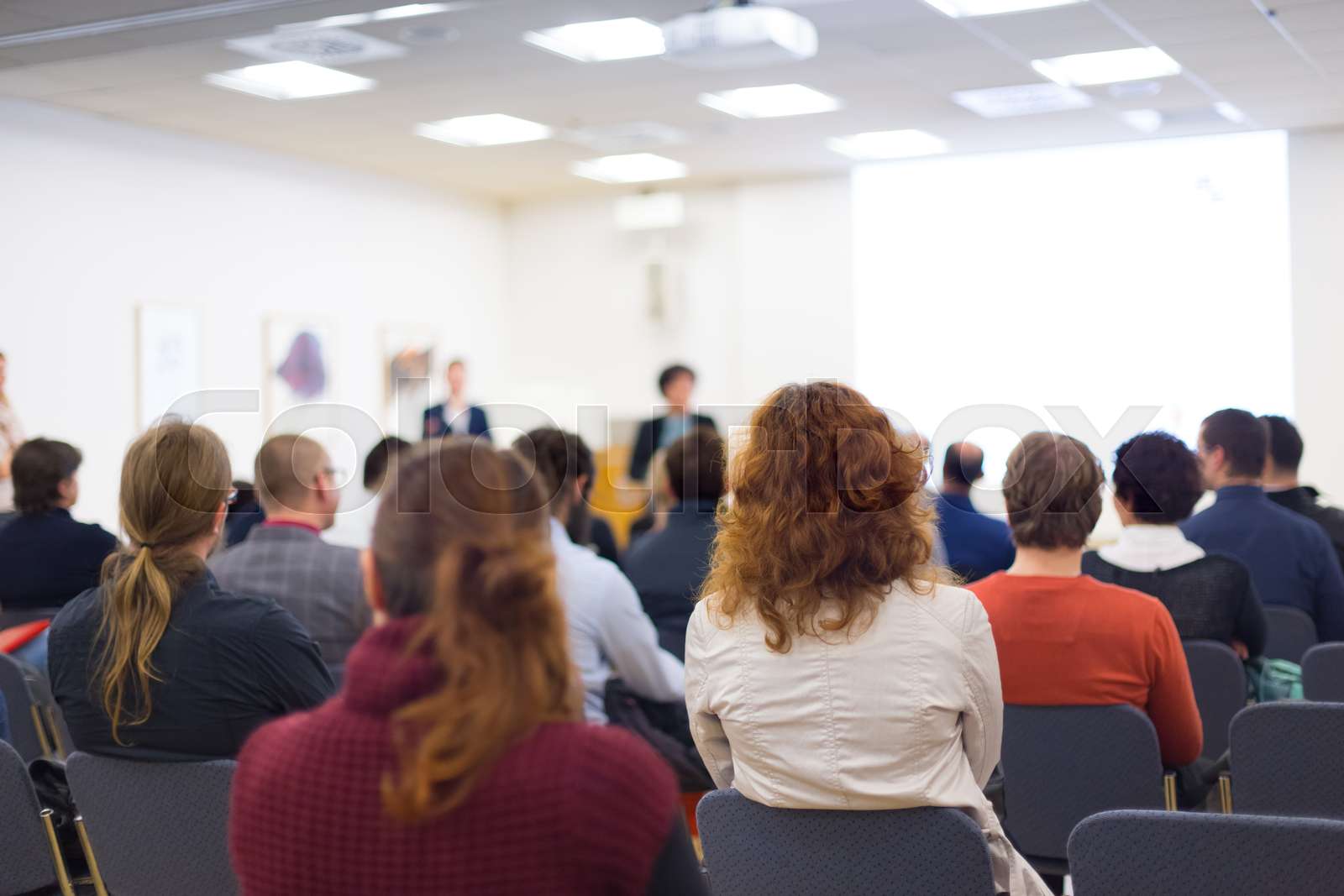 Audience in the conference hall. | Stock image | Colourbox