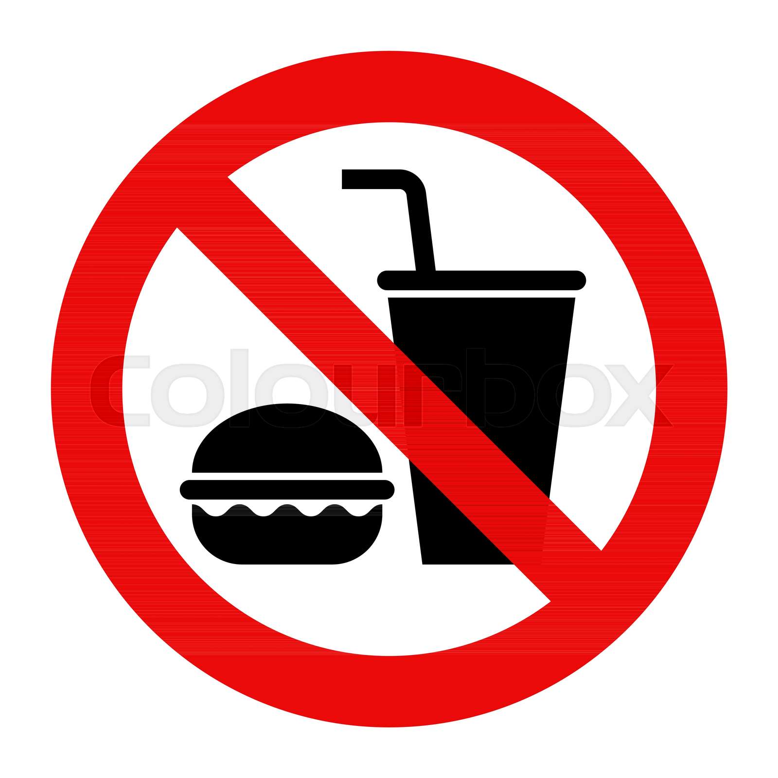 essen, nein, verboten | Stock-Vektor | Colourbox