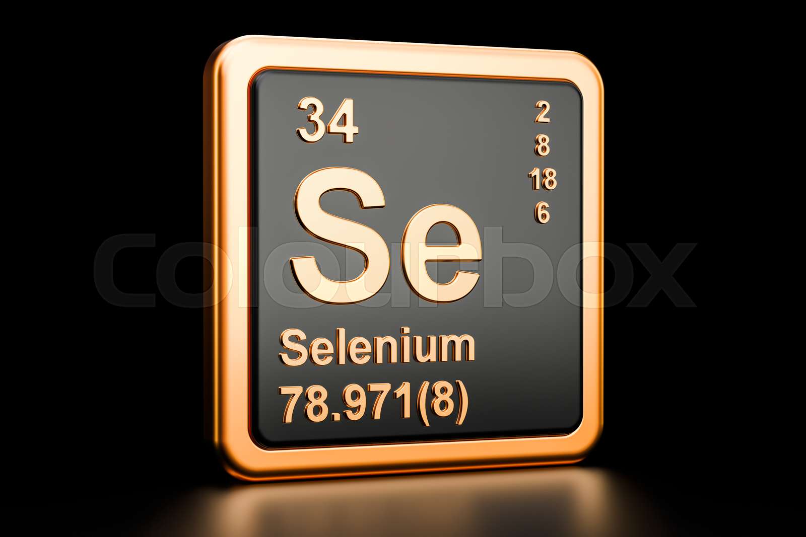 Selenium Se chemical element. 3D rendering | Stock image | Colourbox