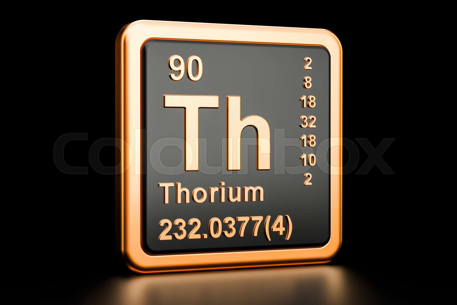 Thorium Th chemical element. 3D rendering | Stock image | Colourbox