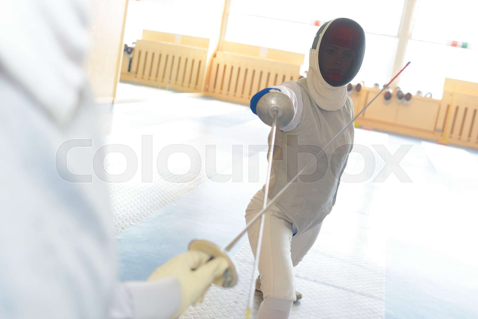 right fencing posture | Stock image | Colourbox
