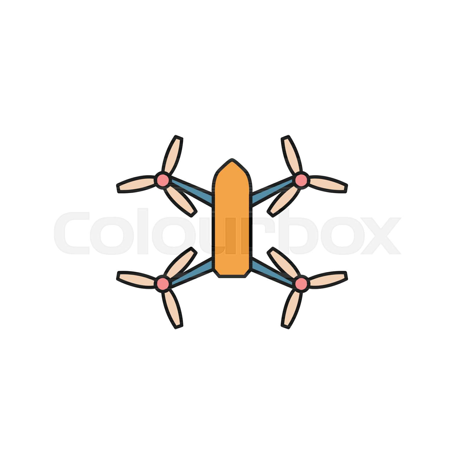 Drone cartoon vector icon | Stock vector | Colourbox