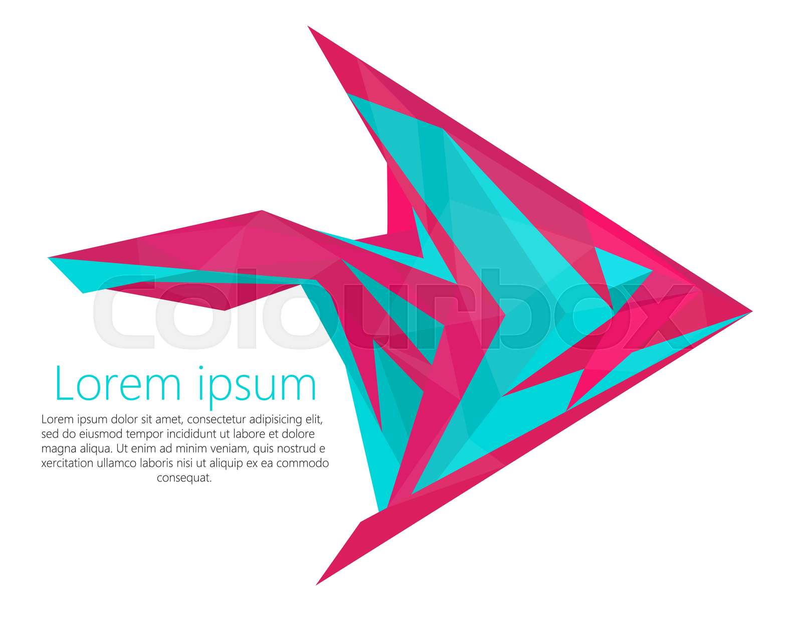Fish arrow logo modern material design concept | Stock vector | Colourbox
