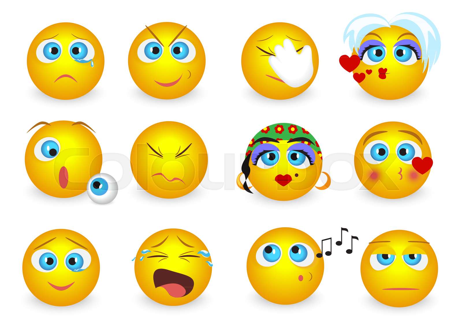 icon, stimmung, smilies | Stock-Vektor | Colourbox