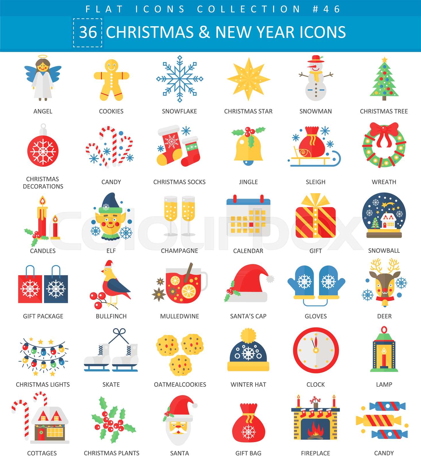 icon, feiertag, deko | Stock-Vektor | Colourbox