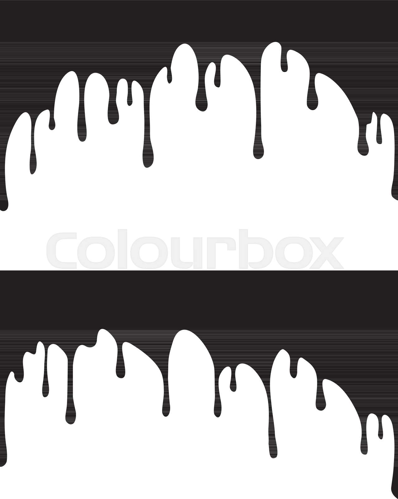 Pair of black paint drips. Vector illustration for your design. | Stock ...