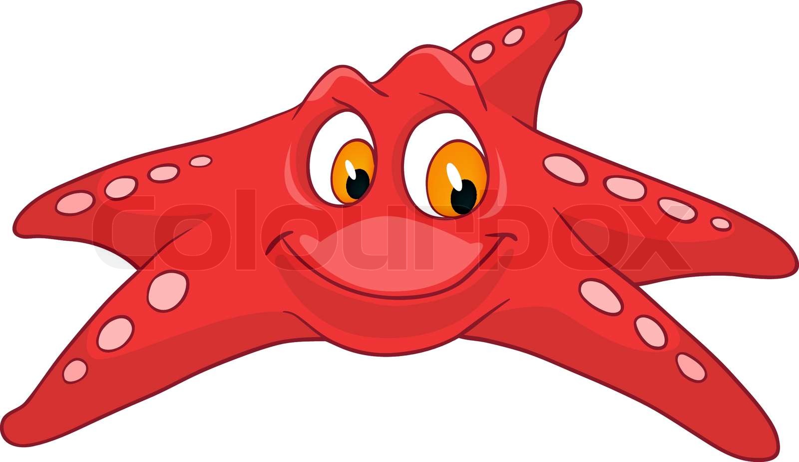 Cartoon Character Stern auf weißem Hintergrund | Stock-Vektor | Colourbox