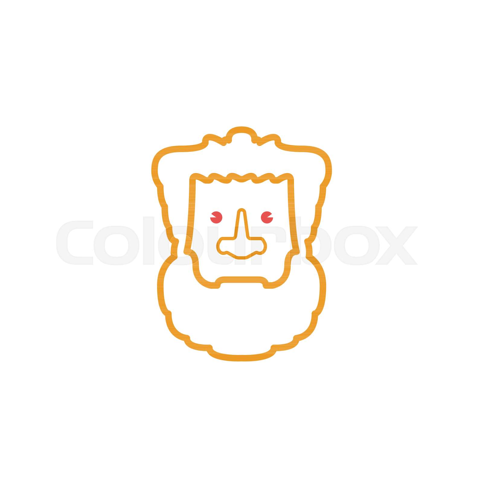 Bearded Man Face, Male Character | Stock vector | Colourbox