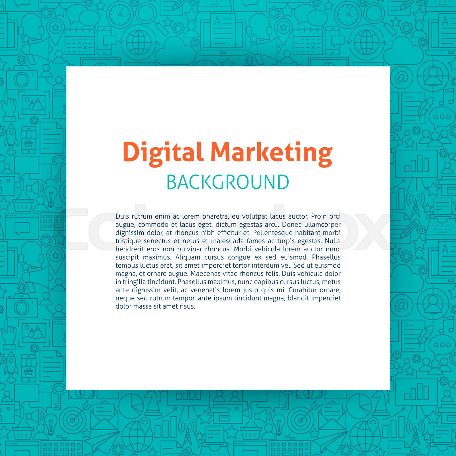 Digital Marketing Paper Template | Stock vector | Colourbox