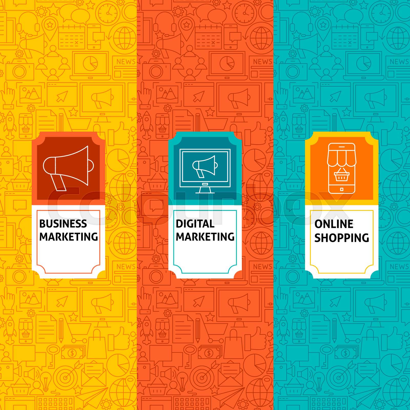 Line Marketing Package Labels | Stock vector | Colourbox