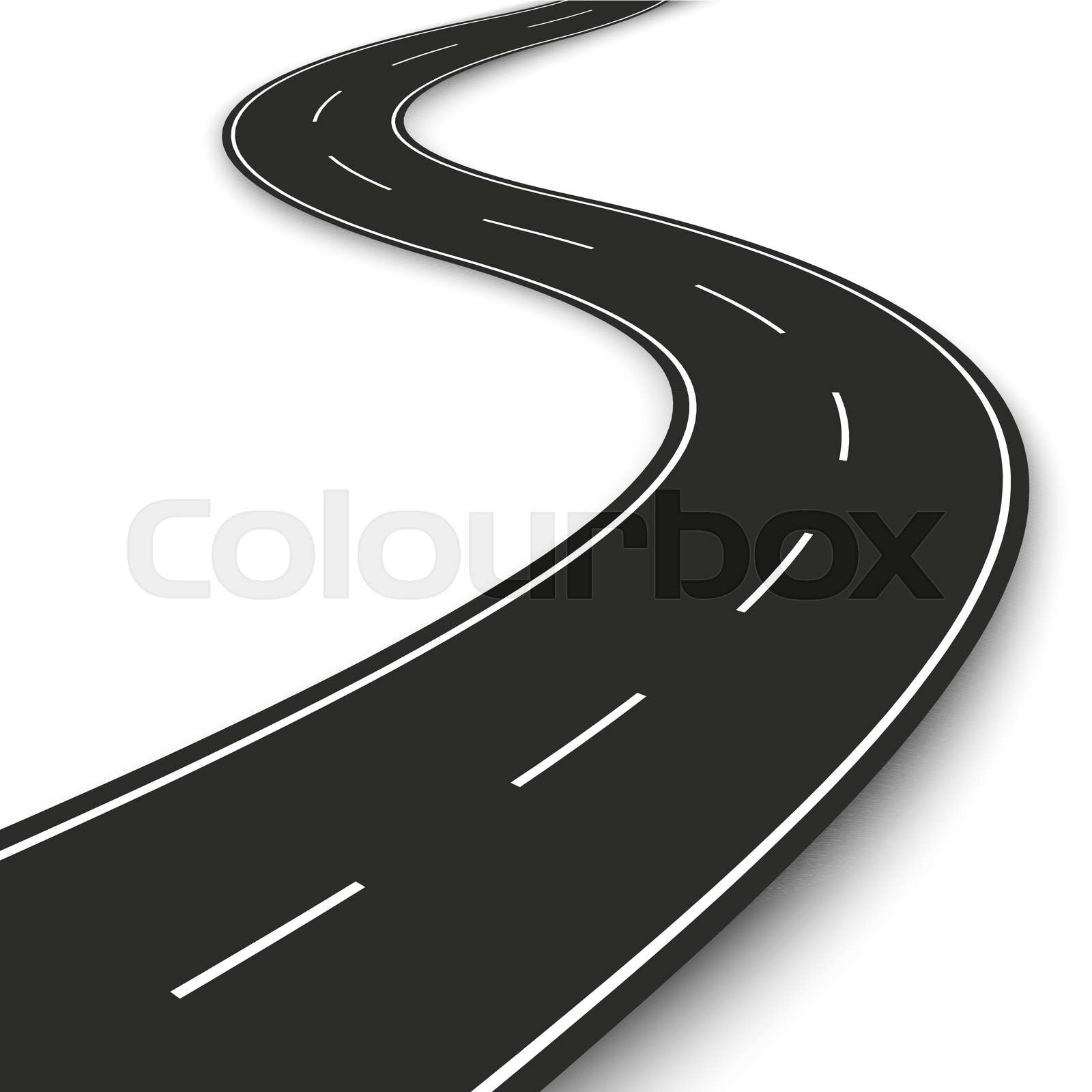 Wavy road strip. Highway strip template design for infographic and ...
