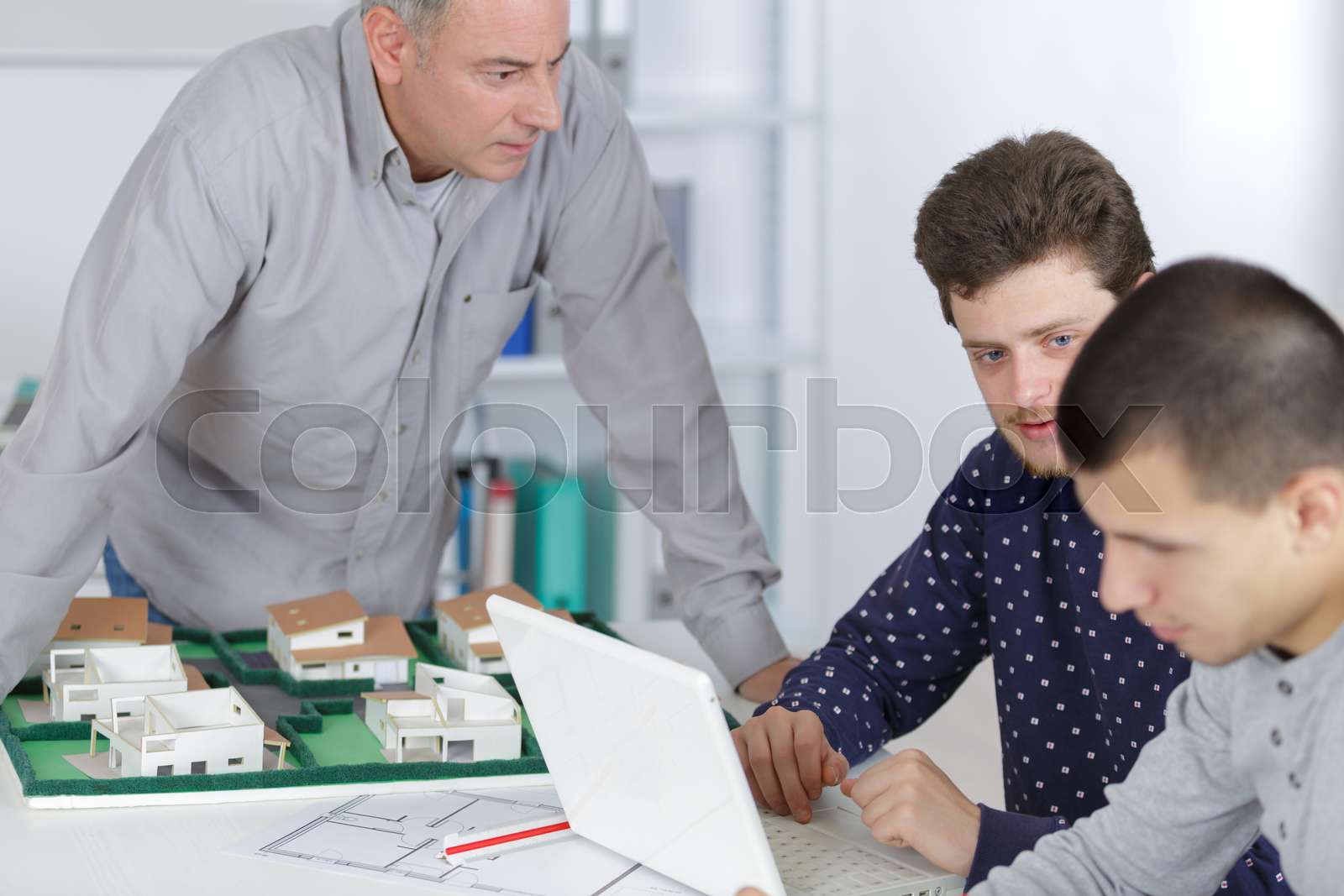 architect designer brainstorming planning interior concept | Stock ...
