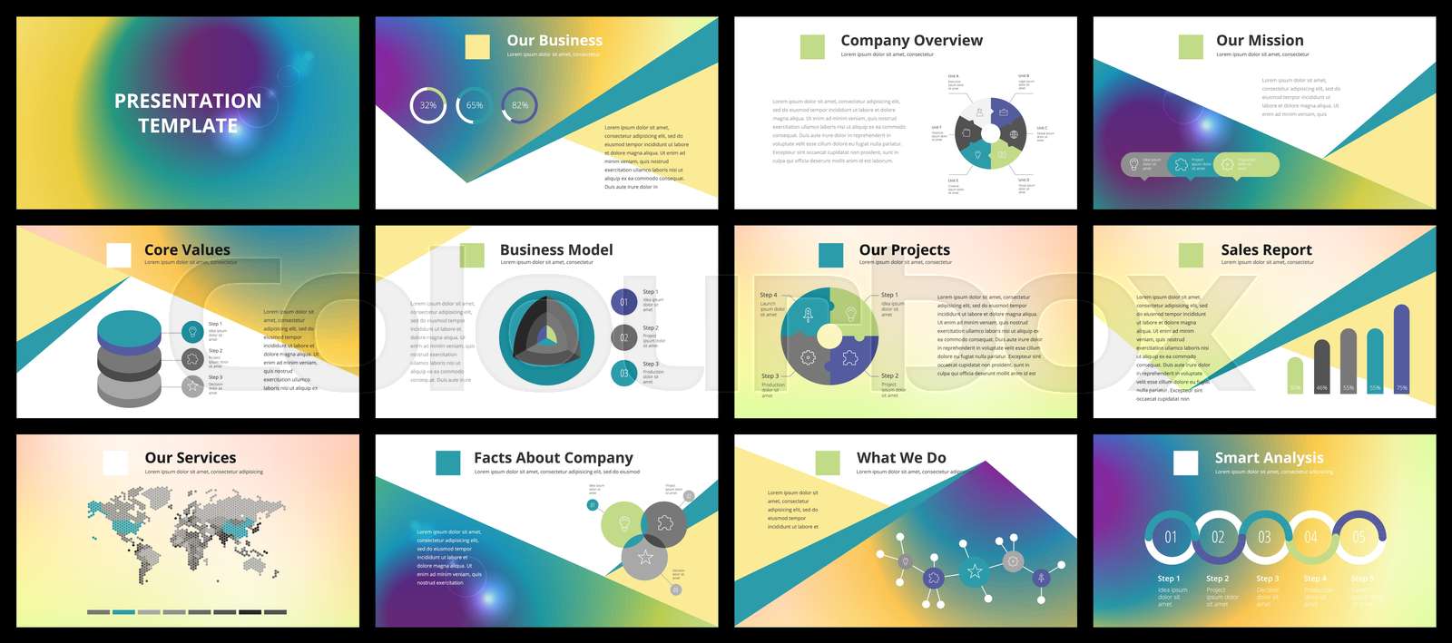 Business presentation templates | Stock vector | Colourbox