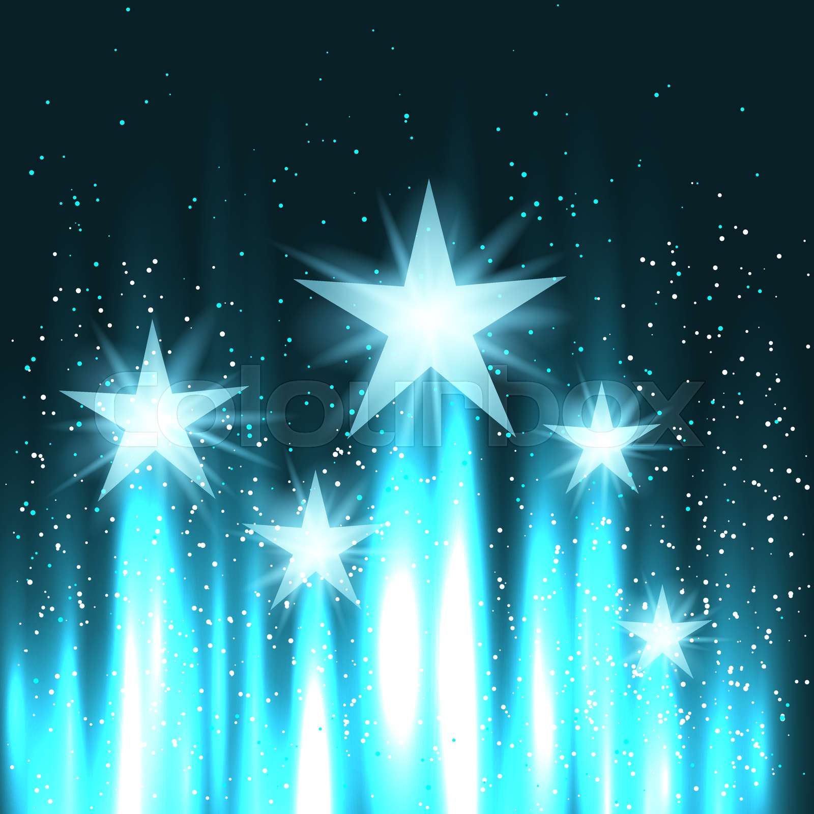 stars rise up into the sky | Stock vector | Colourbox