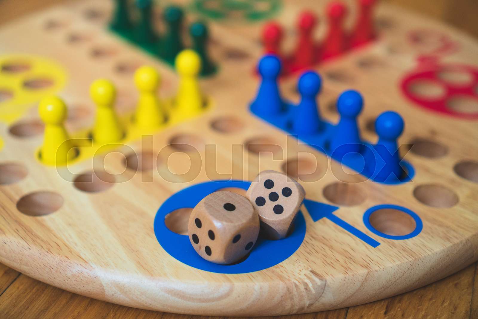 Ludo board family game. Close-up view. | Stock image | Colourbox