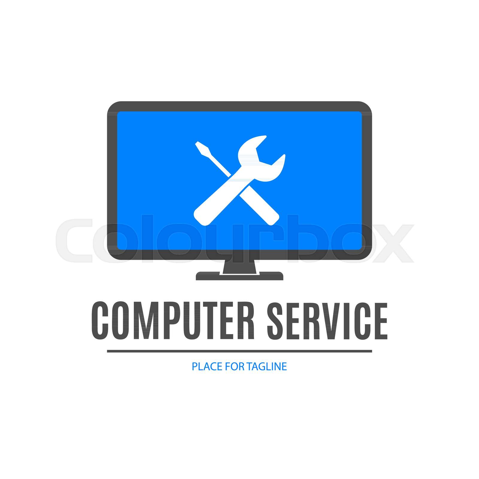 Computer service logo | Stock vector | Colourbox