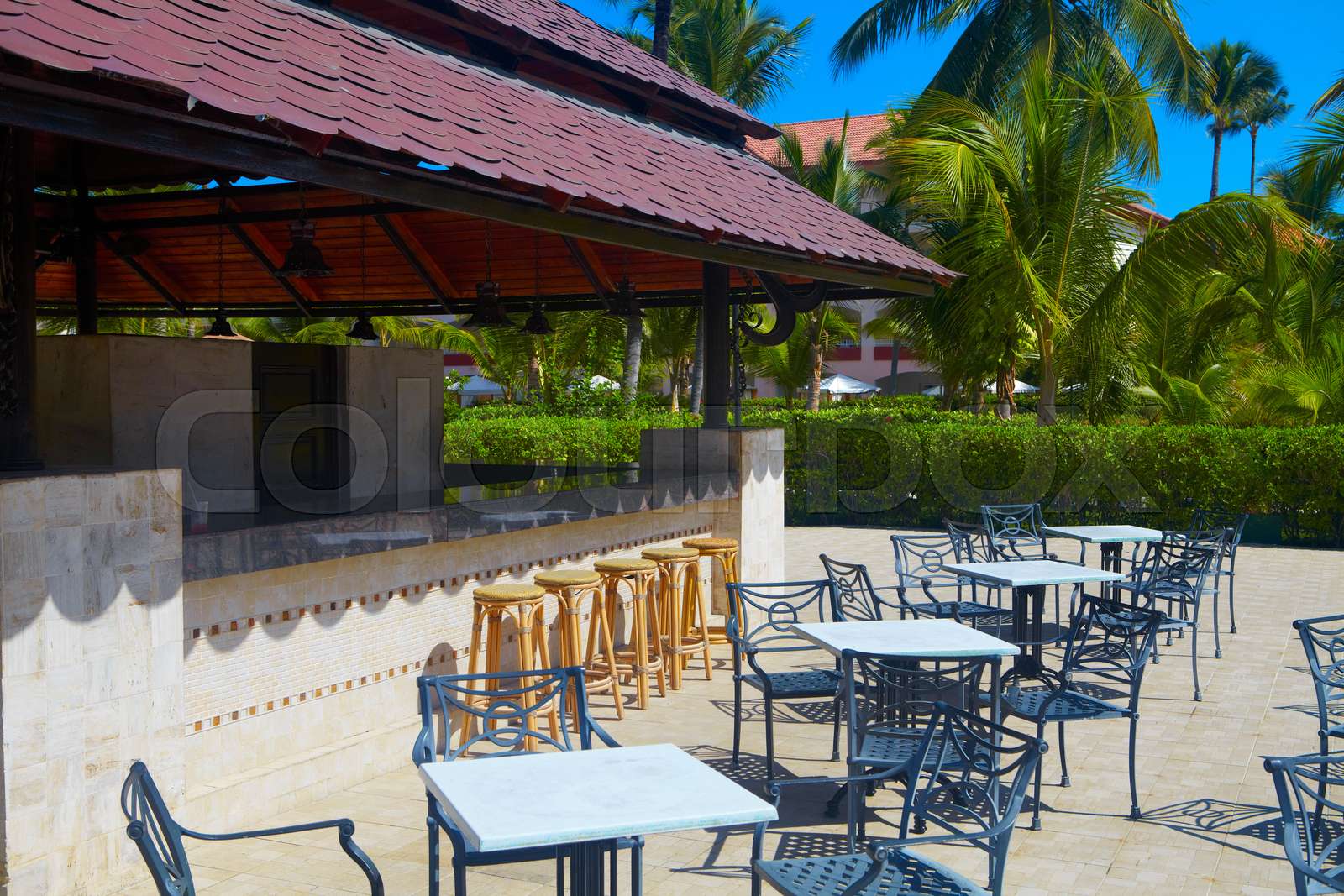 Resto bar in tropical resort | Stock image | Colourbox