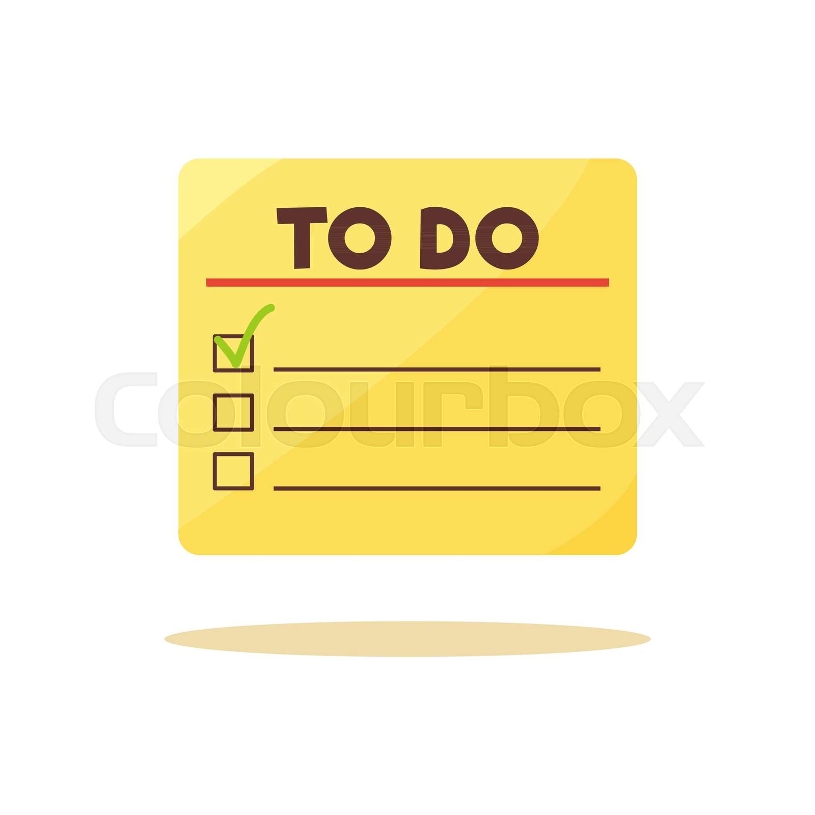 Rectangular Yellow List Banner Vector Illustration | Stock vector ...