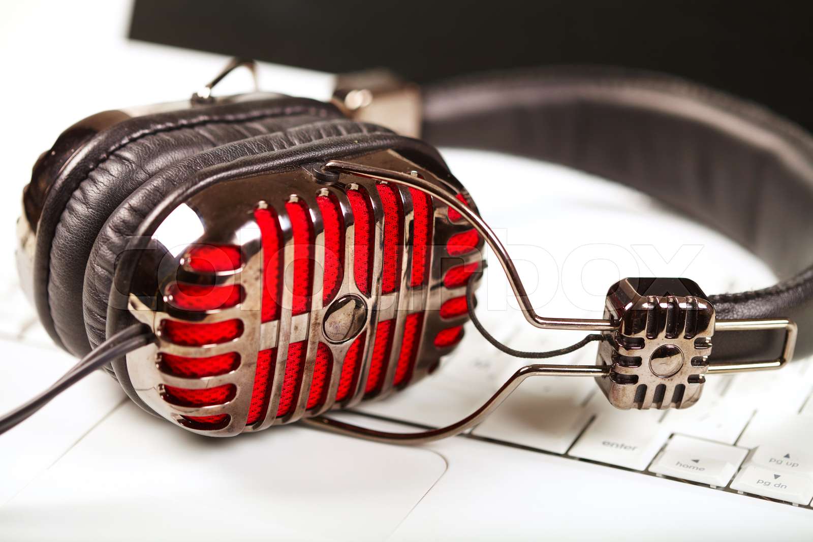 Microphone and keyboard | Stock image | Colourbox