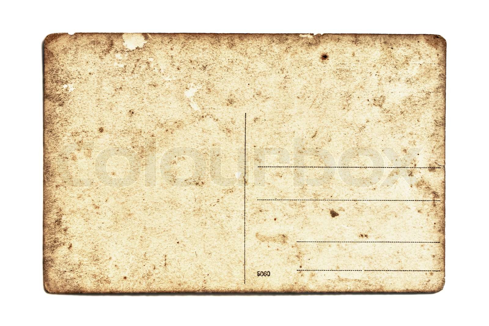 Alte Postkarte auf weißem Hintergrund | Stock Bild | Colourbox