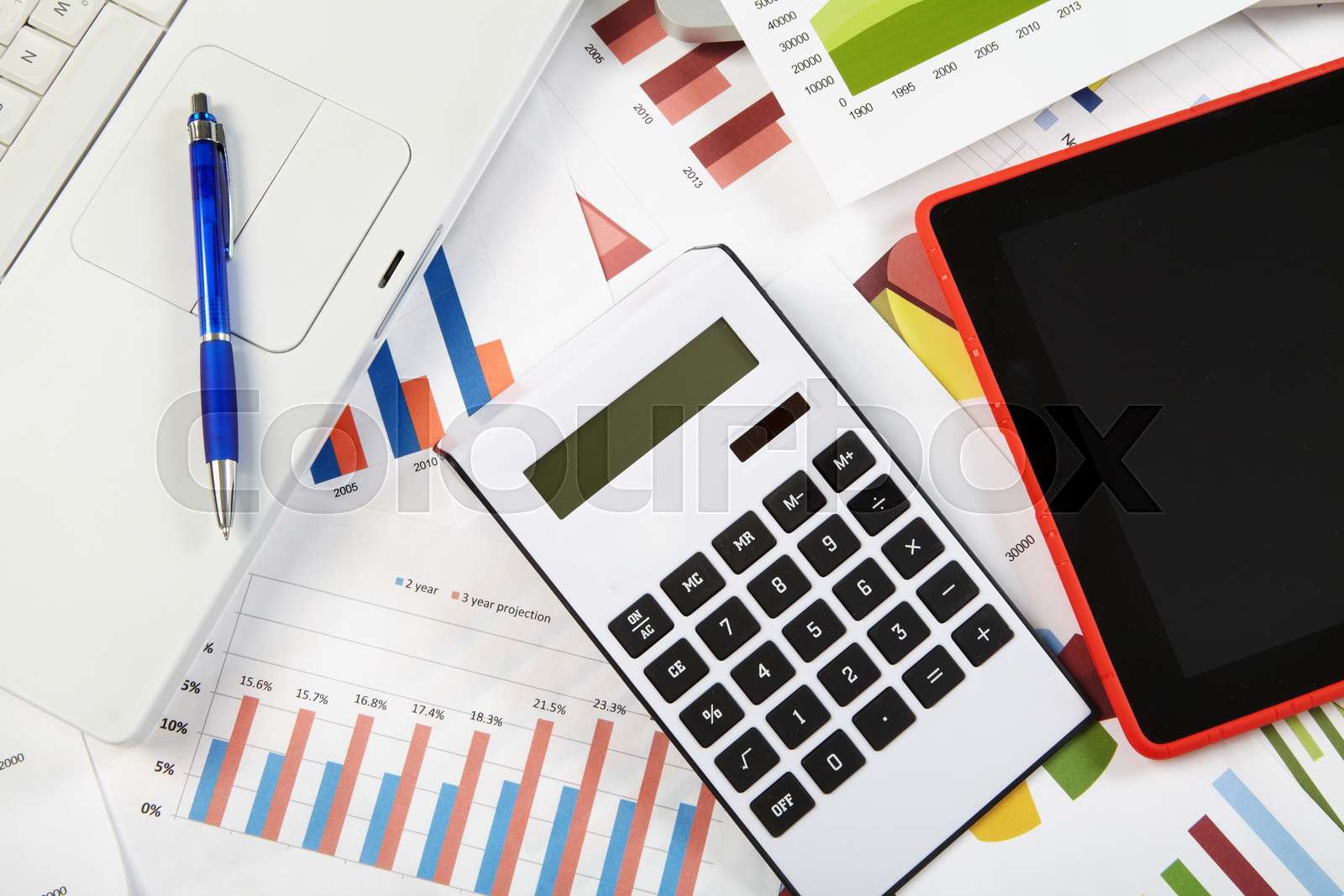 Calculator in the office | Stock image | Colourbox