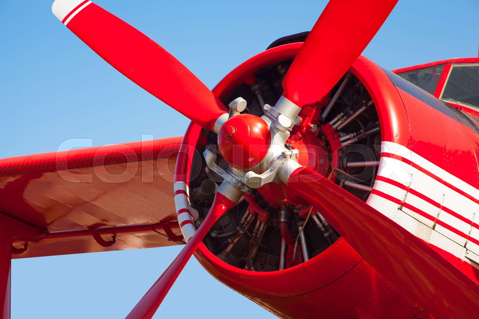 Aircraft round piston engine | Stock image | Colourbox