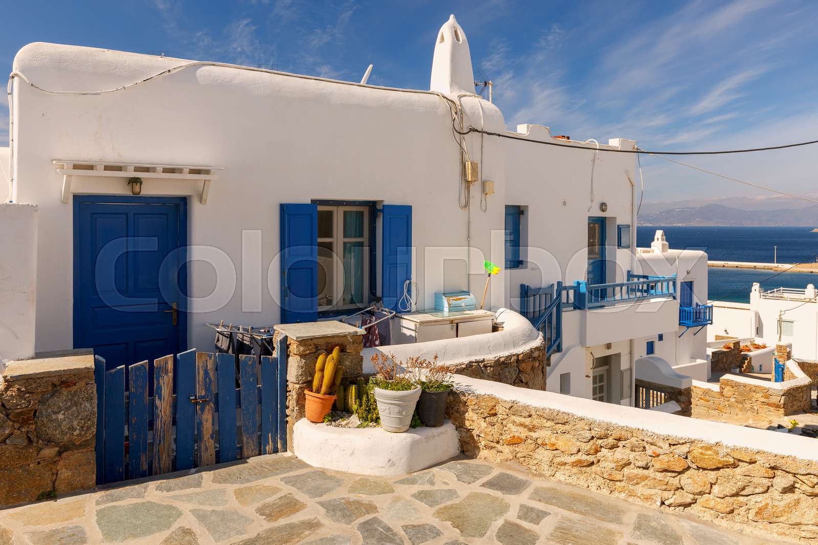 Greece. Mykonos. Typical architecture. | Stock image | Colourbox