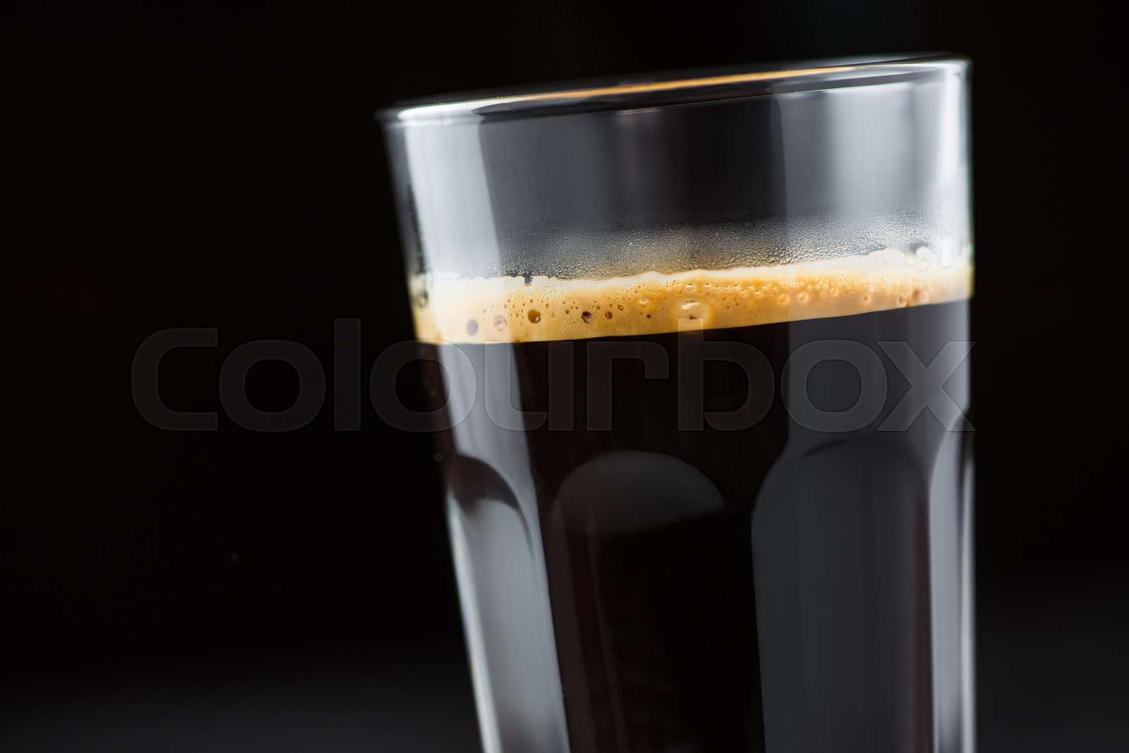 Hot espresso coffee glass | Stock image | Colourbox