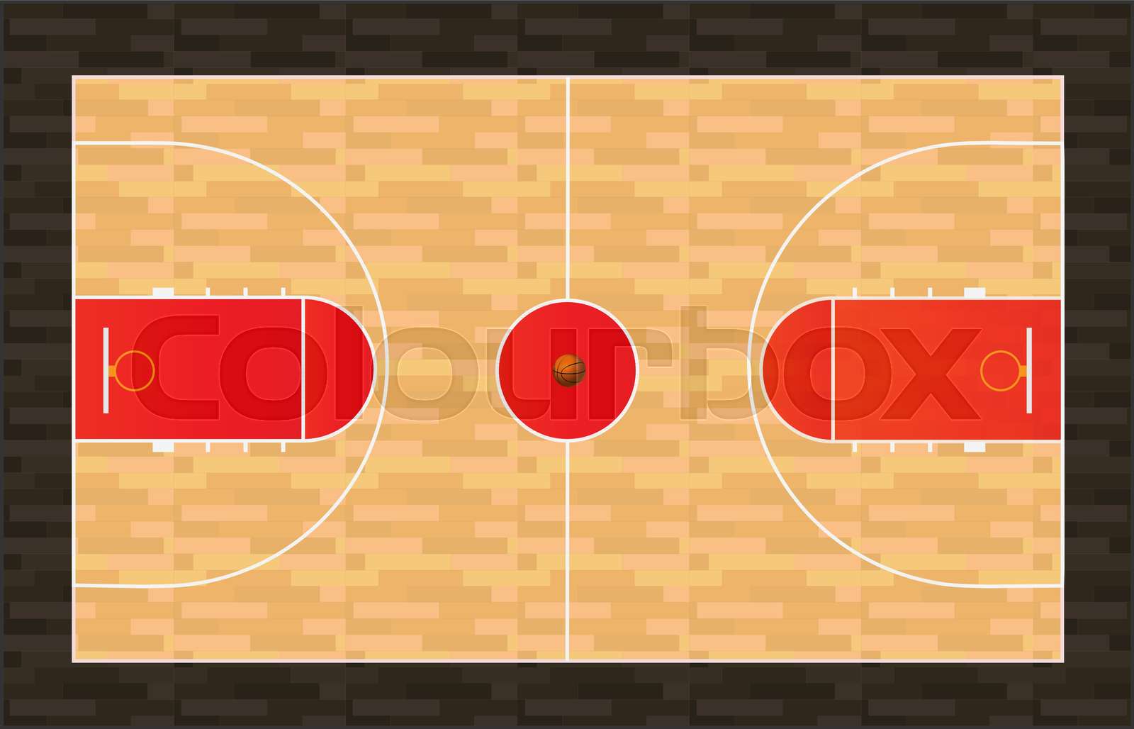 Basketball Court | Stock vector | Colourbox