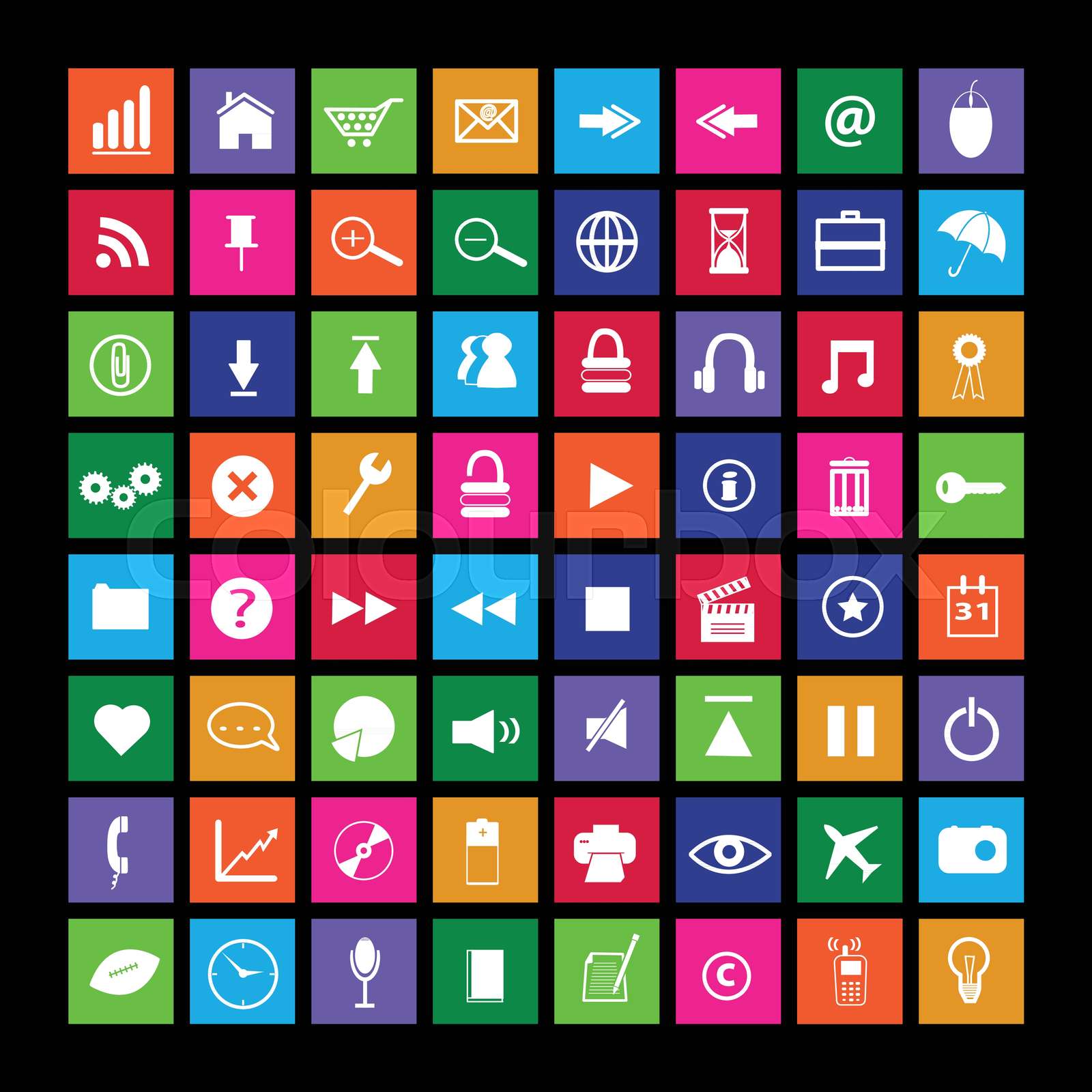 Metro Icons | Stock vector | Colourbox