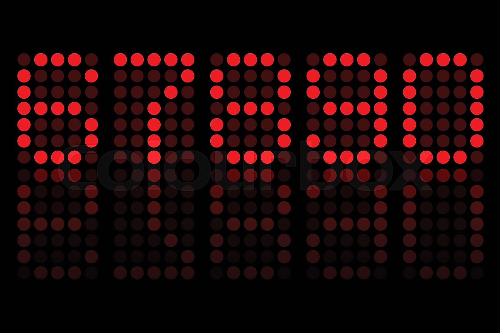 Digital scoreboard with red numbers | Stock vector | Colourbox