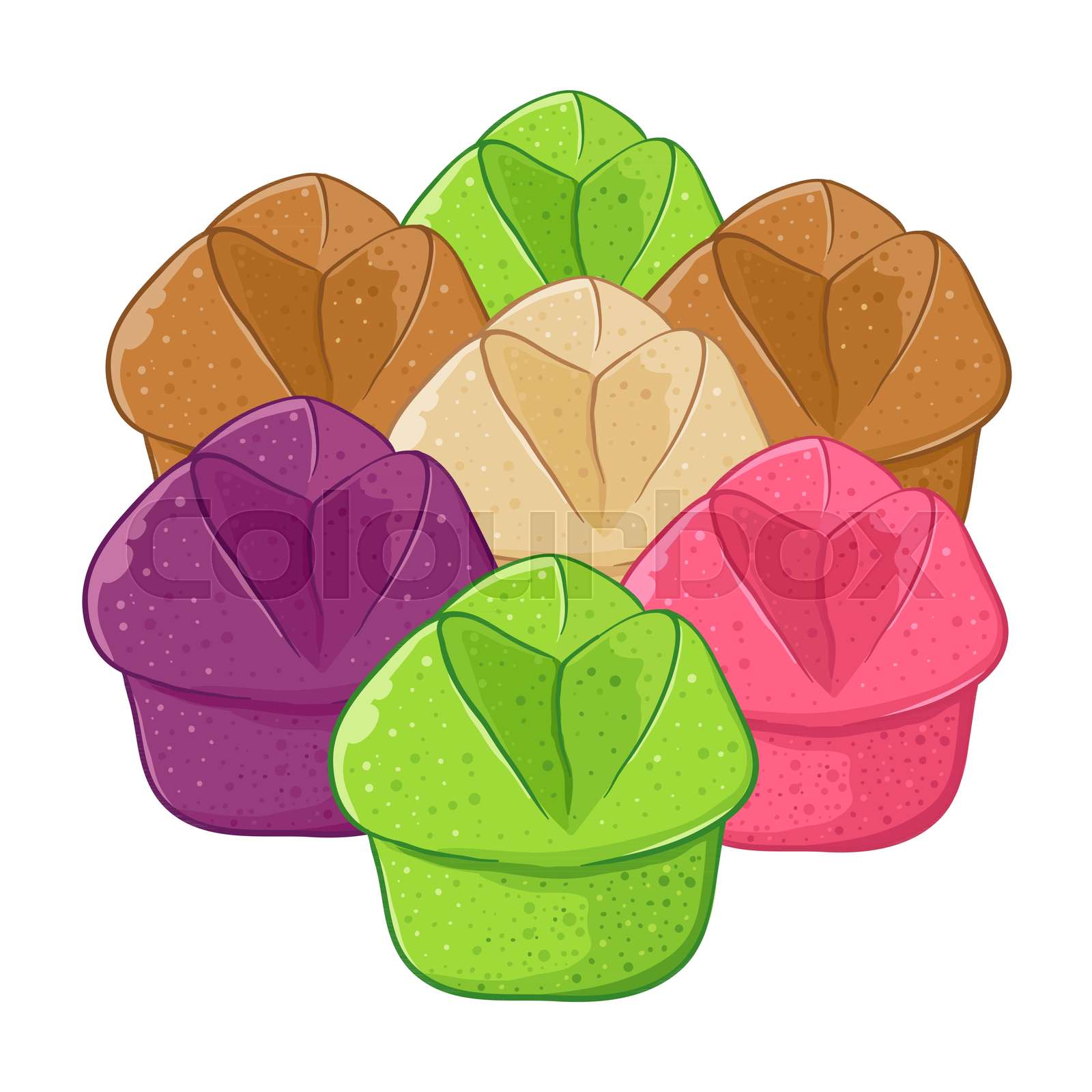 Kue Mangkok Indonesian Traditional Food | Stock vector | Colourbox