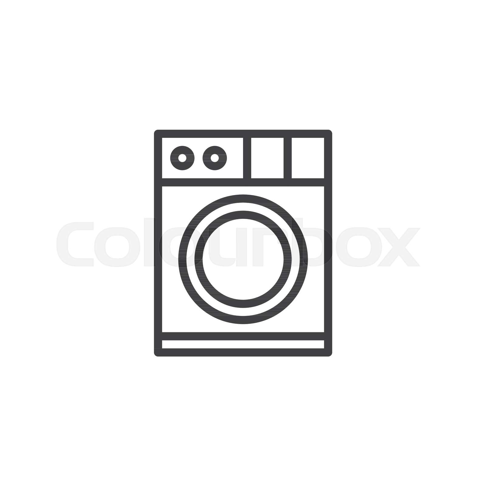 Washing machine outline icon | Stock vector | Colourbox