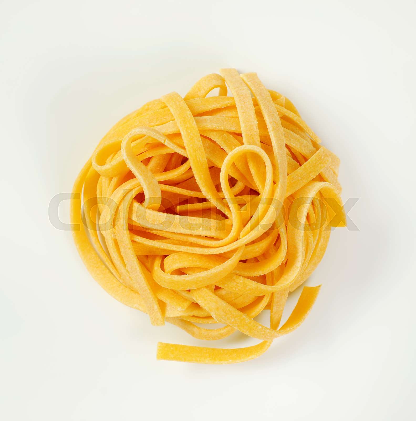 dried ribbon pasta | Stock image | Colourbox