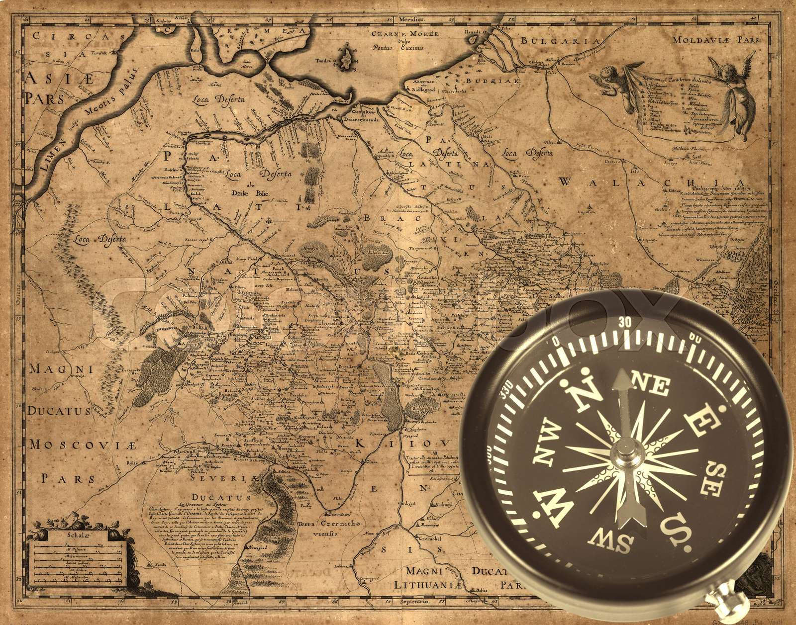 Ancient compass | Stock image | Colourbox