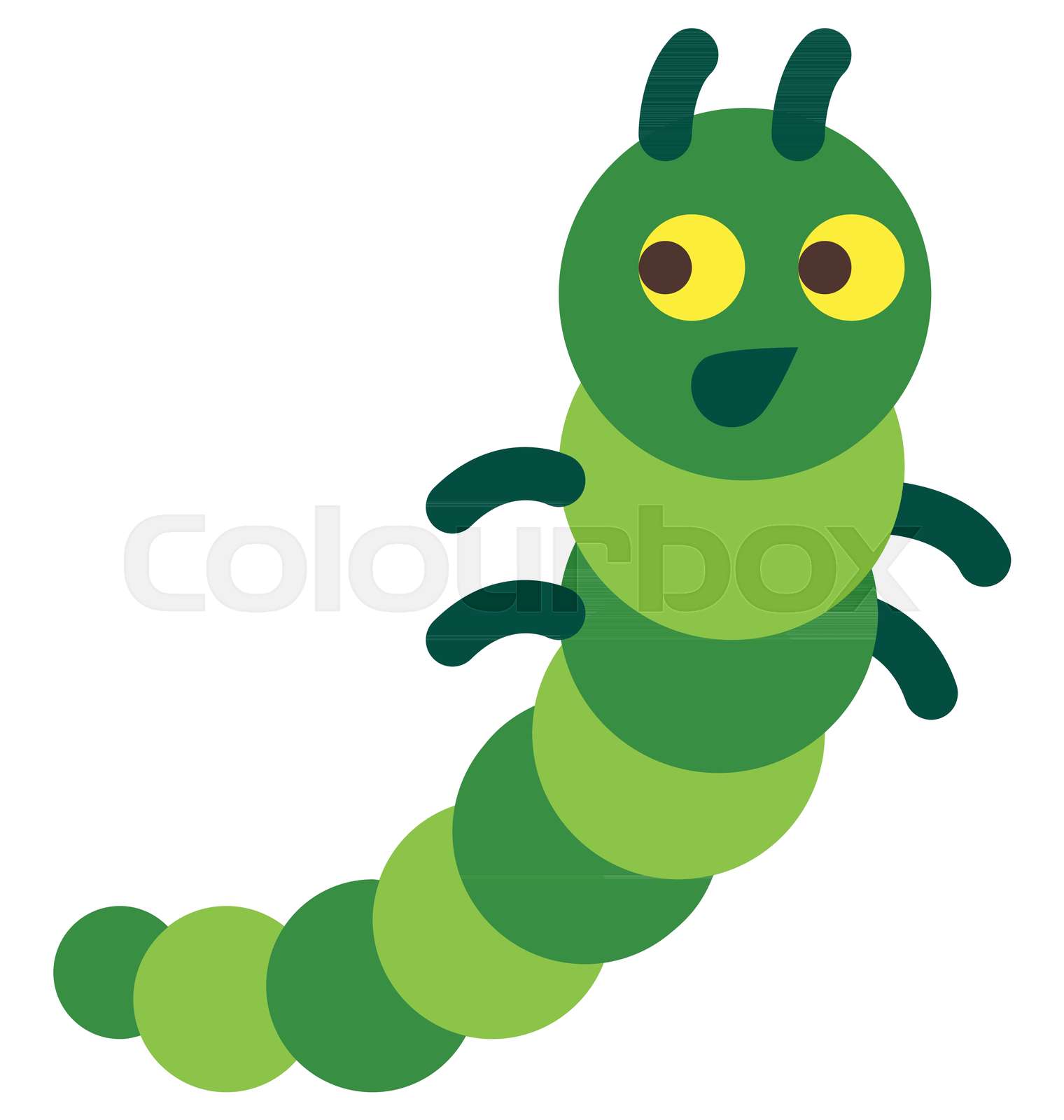 Caterpillar Color Vector Isolated Illustration Icon | Stock vector ...