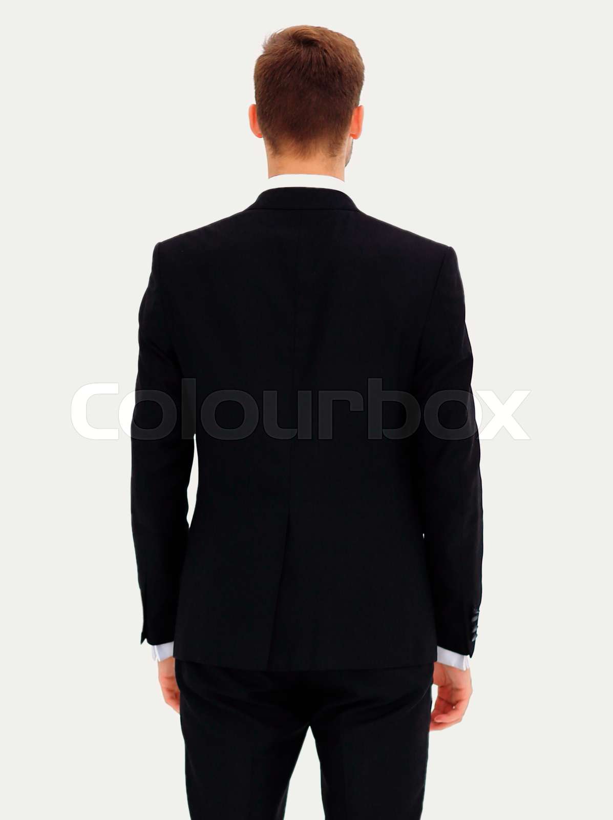 rear view. young confident businessman. | Stock image | Colourbox