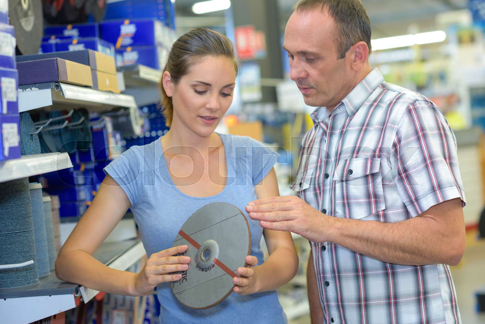 customer shopping in hardware store | Stock image | Colourbox
