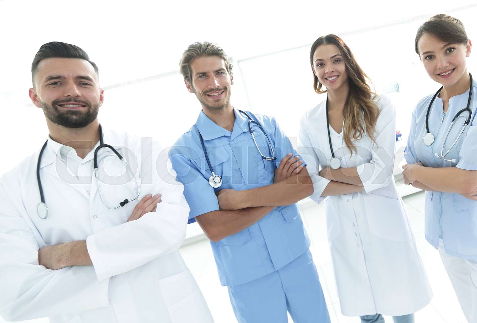 portrait of the leading members of the medical center | Stock image ...