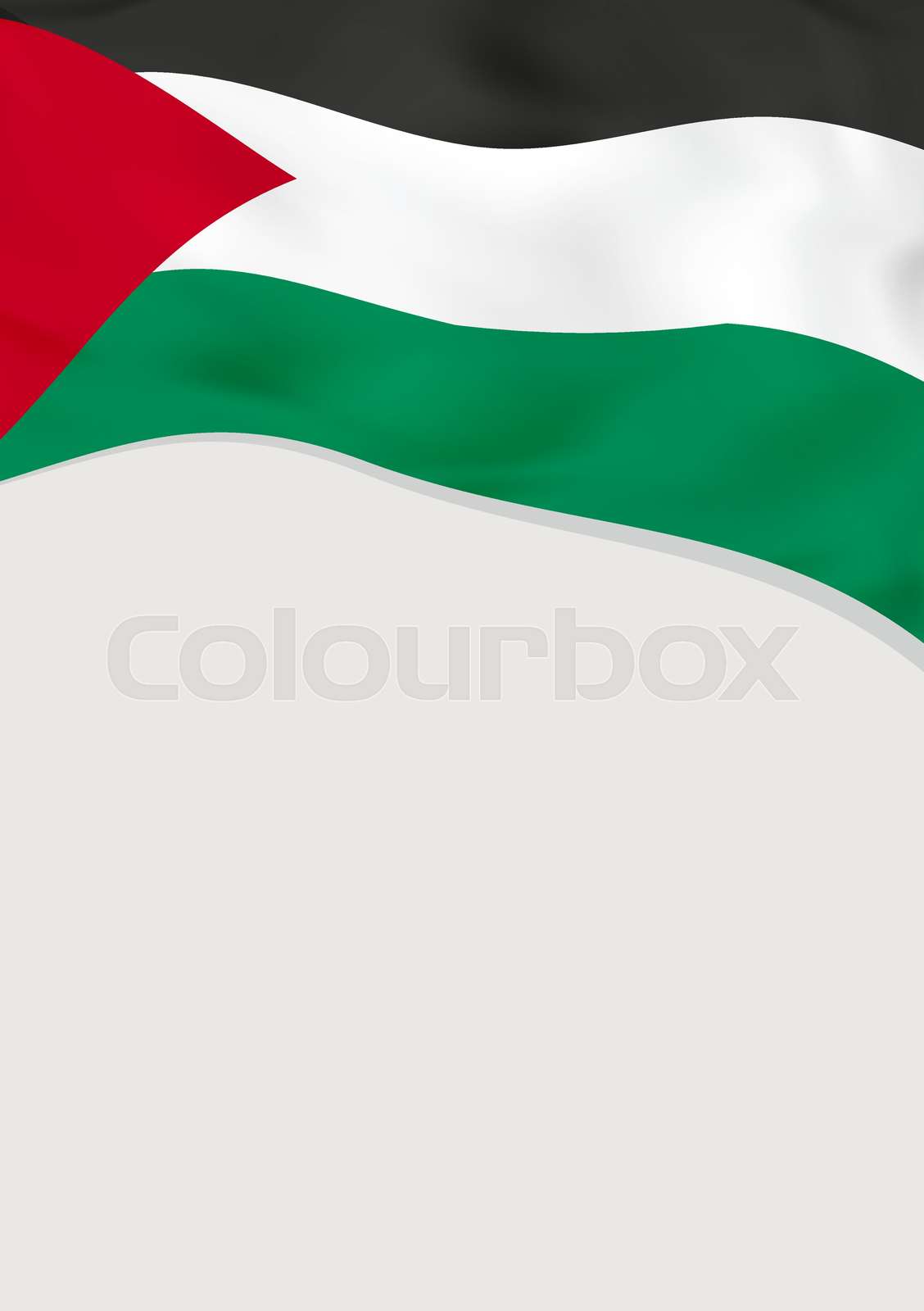 Leaflet design with flag of Palestine. Vector template. | Stock vector ...