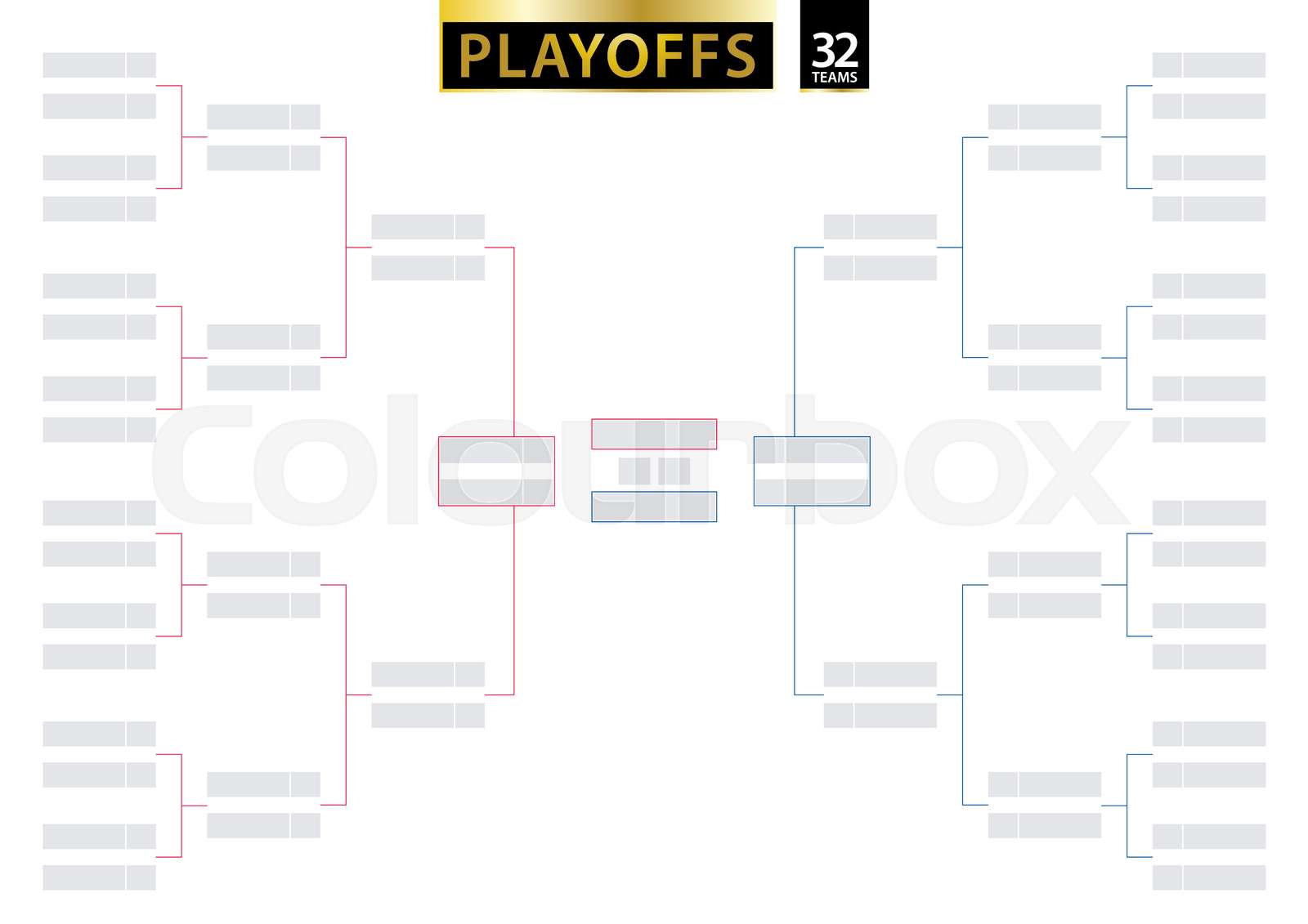 32 Team Single Elimination Bracket. Tournament Bracket for playoffs on ...