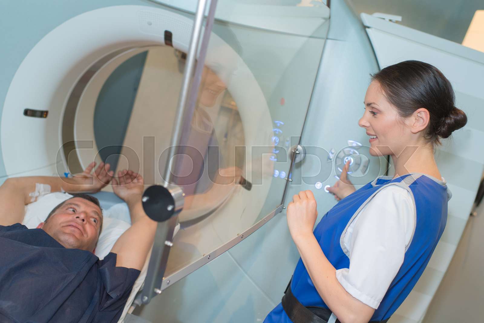 radiologic patient being scanned | Stock image | Colourbox