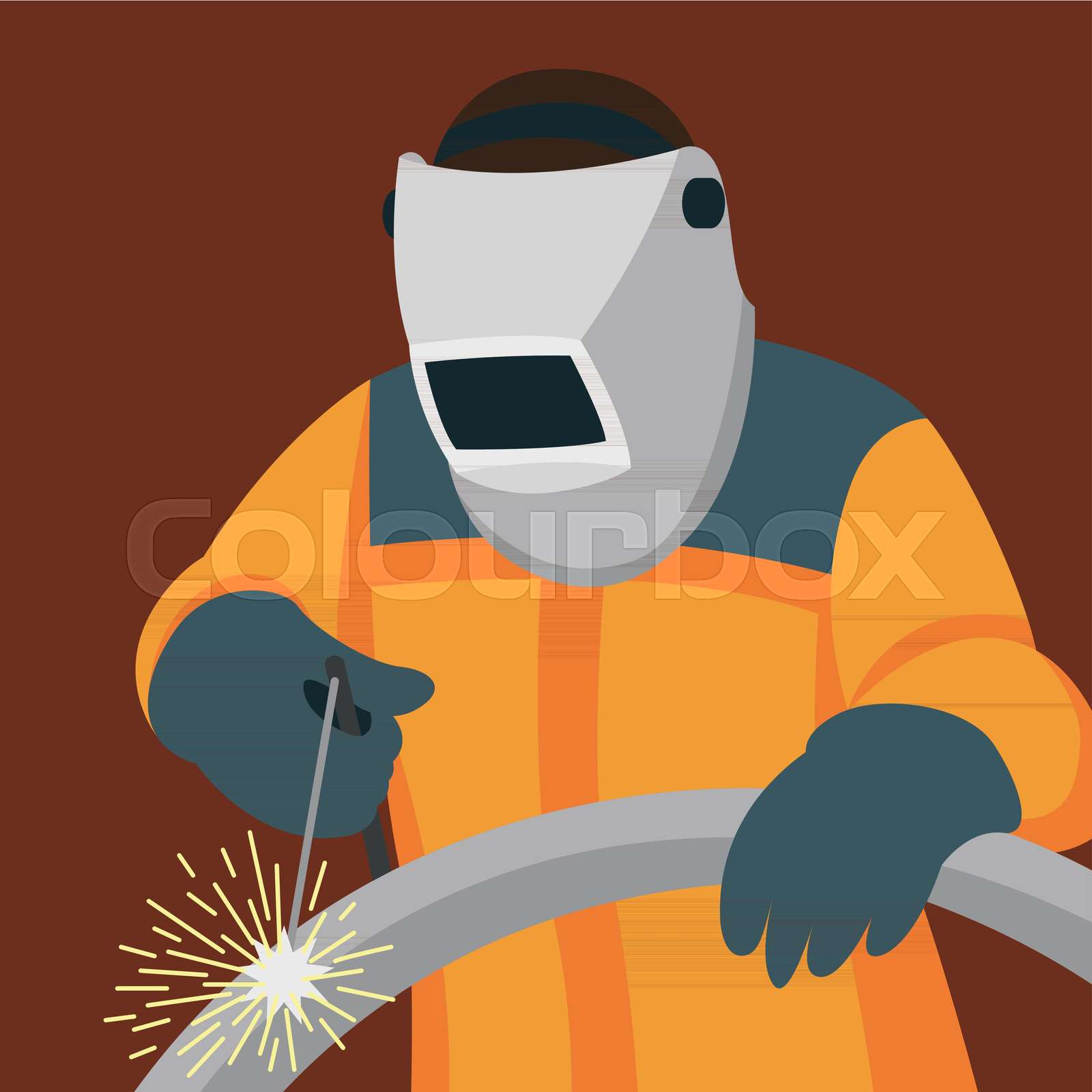 welder man vector | Stock vector | Colourbox