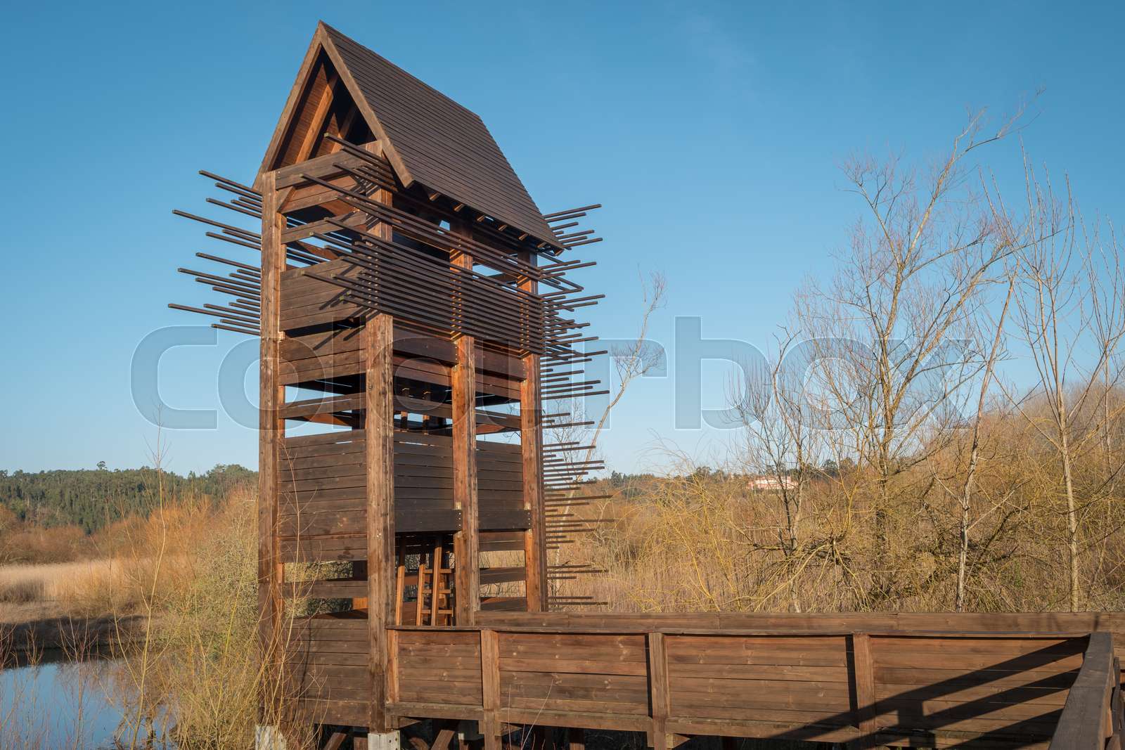 Bird observation tower | Stock image | Colourbox