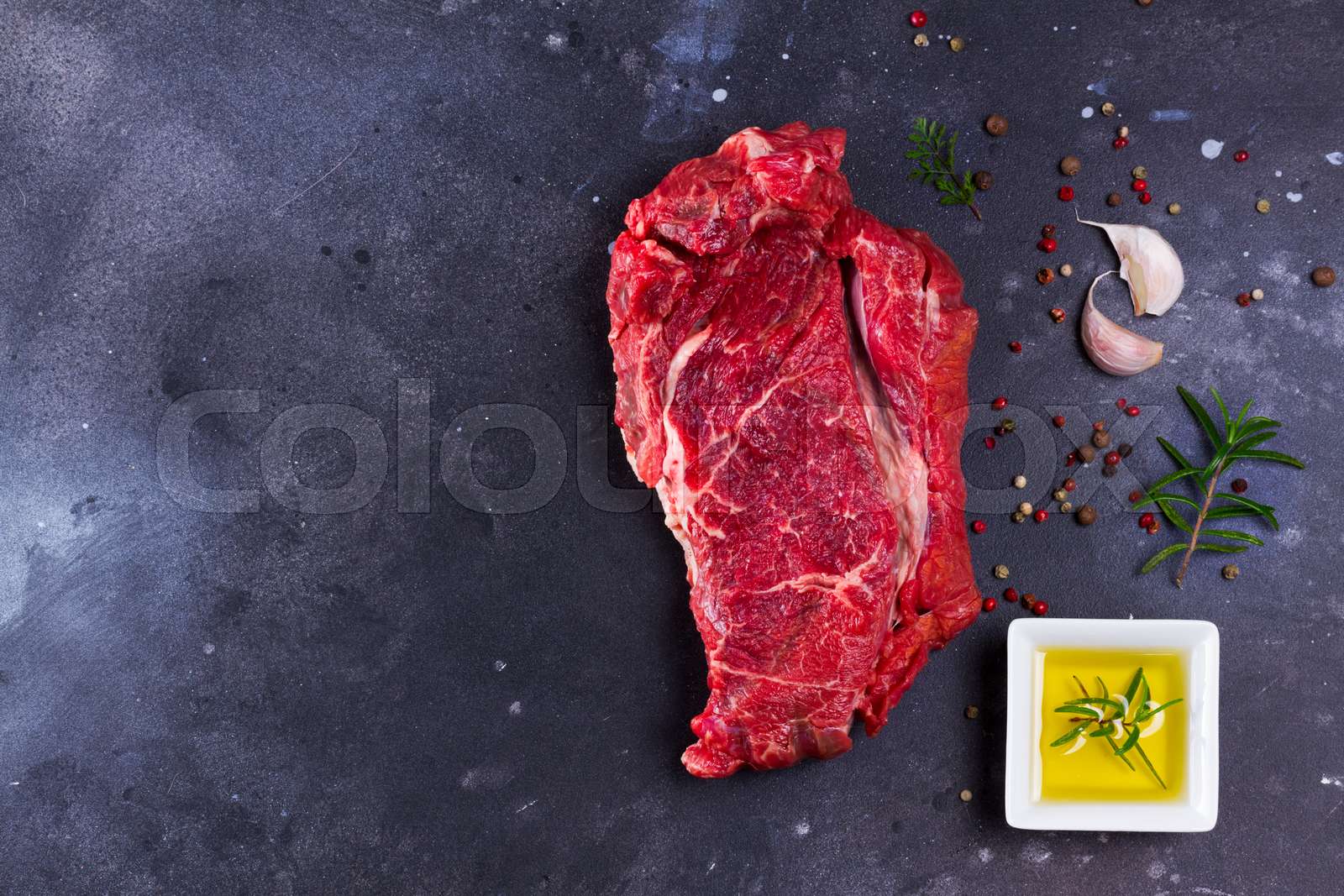 Raw beef steak | Stock image | Colourbox