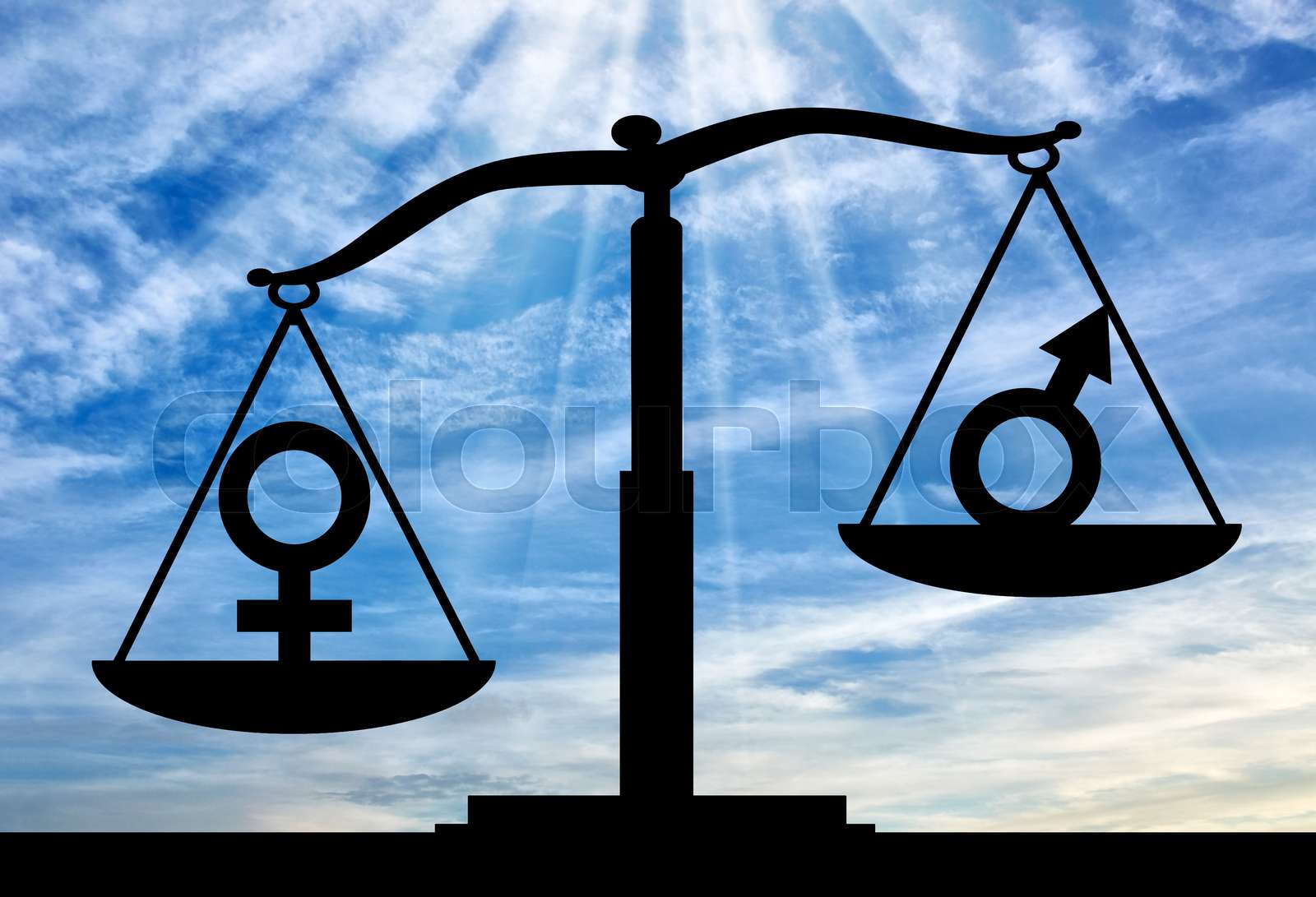 Notion of the superiority of women over men | Stock image | Colourbox